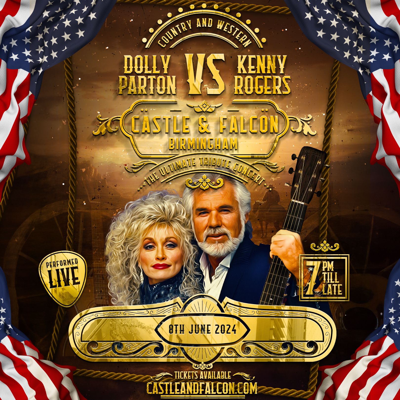 Dolly Parton vs Kenny Rogers - The Ultimate Tribute Concert - Castle & Falcon